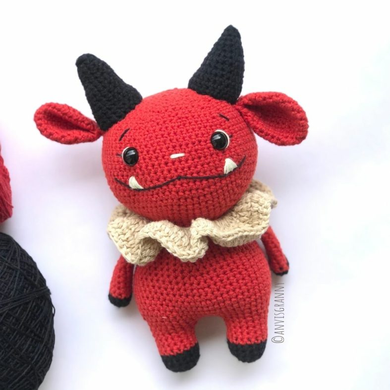 Halloween Devil Doll Crochet Amigurumi Pattern - Anvis Granny Handicrafts