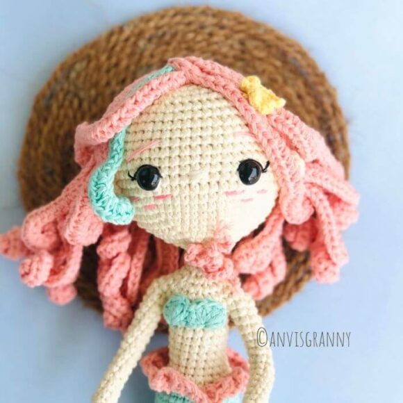 Pisces Zodiac Doll Crochet Pattern - Mermaid amigurumi - Anvi’s Granny ...