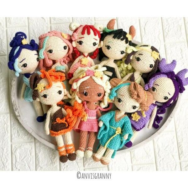 Libra Zodiac Crochet Doll Amigurumi Pattern - Anvis Granny Handicrafts