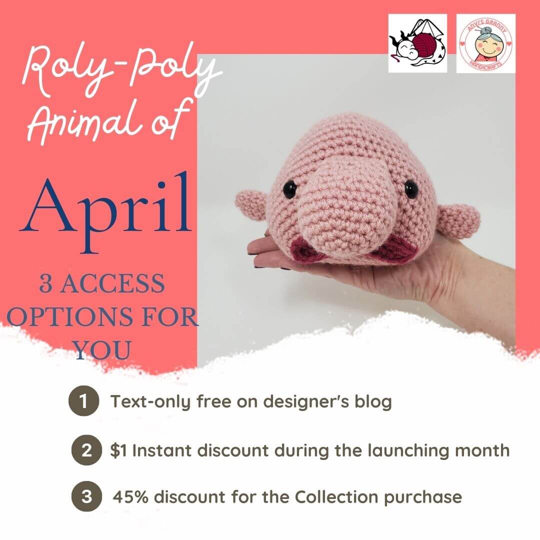 Crochet Blobfish Amigurumi Pattern - Anvis Granny Handicrafts