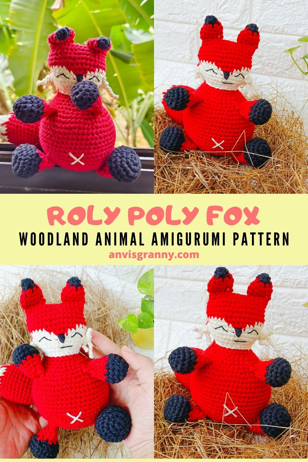 Roly-Poly Amigurumi Fox Crochet Free Pattern