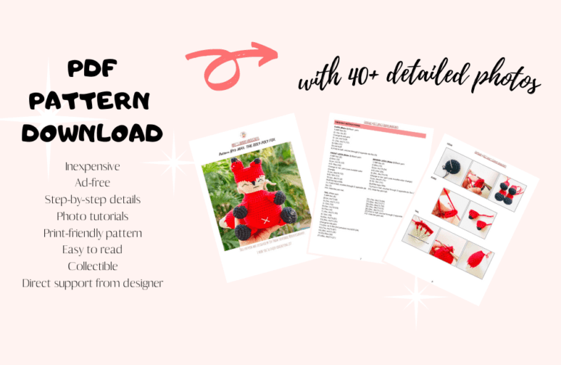 Roly-Poly Amigurumi Fox Crochet Free Pattern