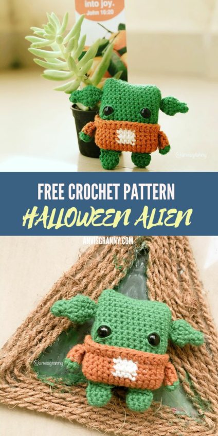 Pocket Size Alien Free Crochet Pattern For Beginners