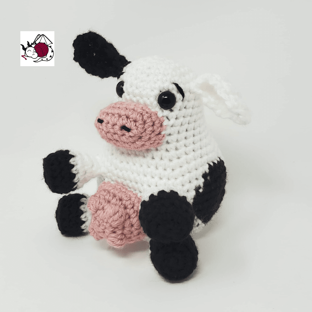 Cow Crochet Free Pattern - Roly Poly No Sew Amigurumi Pattern