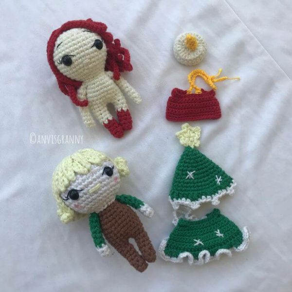 Amigurumi Christmas Tree Doll FREE - Almost No-sew Pattern