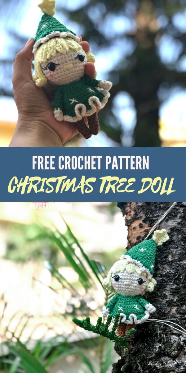 Amigurumi Christmas Tree Doll FREE - Almost No-sew Pattern