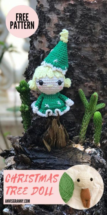 Amigurumi Christmas Tree Doll FREE - Almost No-sew Pattern