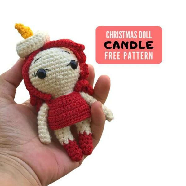 No-Sew Amigurumi Christmas Candle Doll FREE Pattern