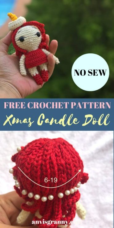 No-Sew Amigurumi Christmas Candle Doll FREE Pattern