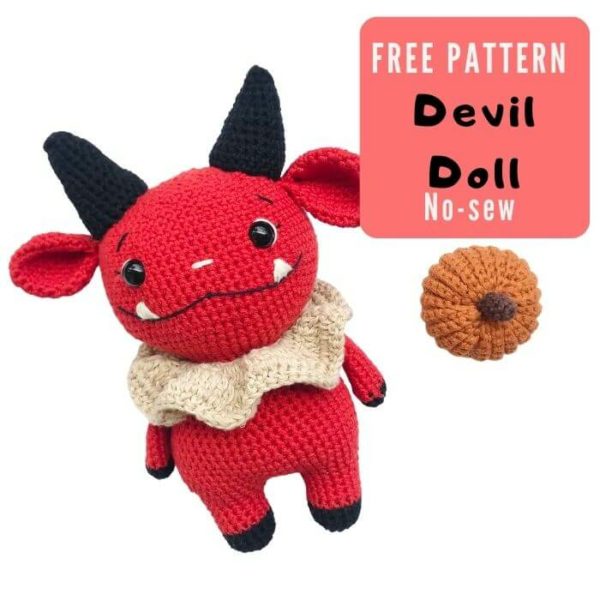No-sew Free Devil Amigurumi Crochet Pattern For Halloween - Anvi’s ...