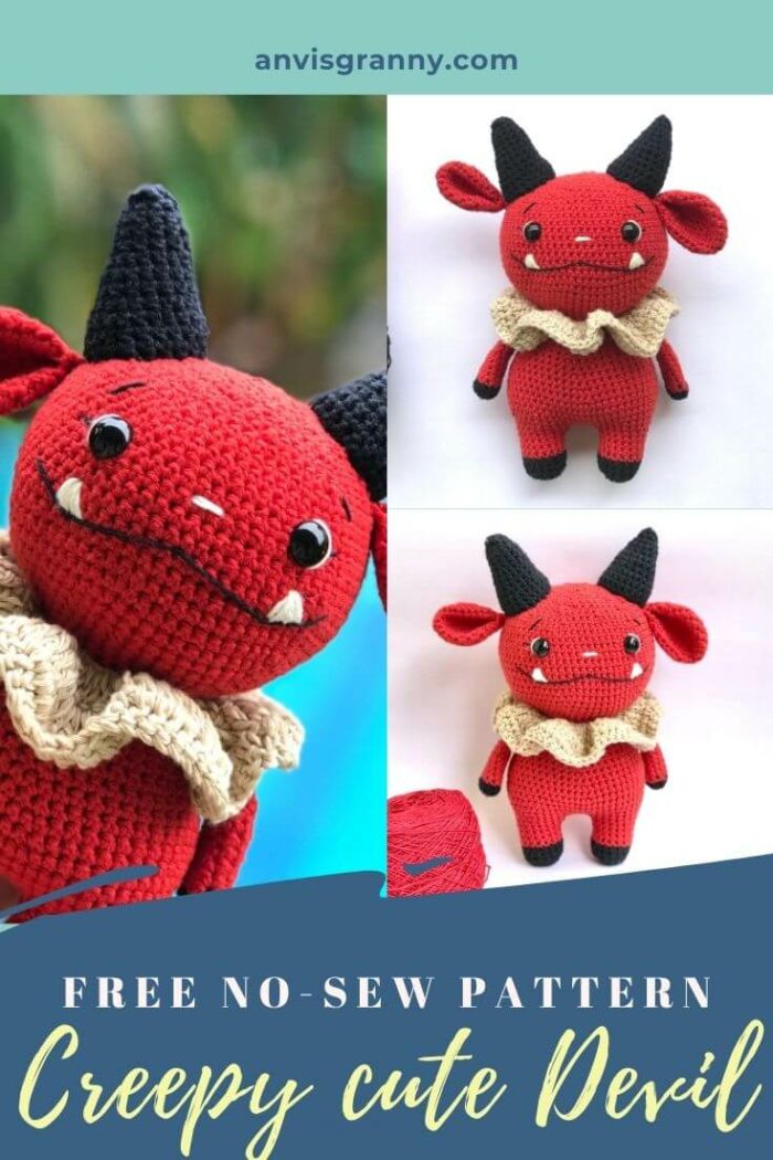 No-sew Free Devil Amigurumi Crochet Pattern For Halloween - Anvi’s ...