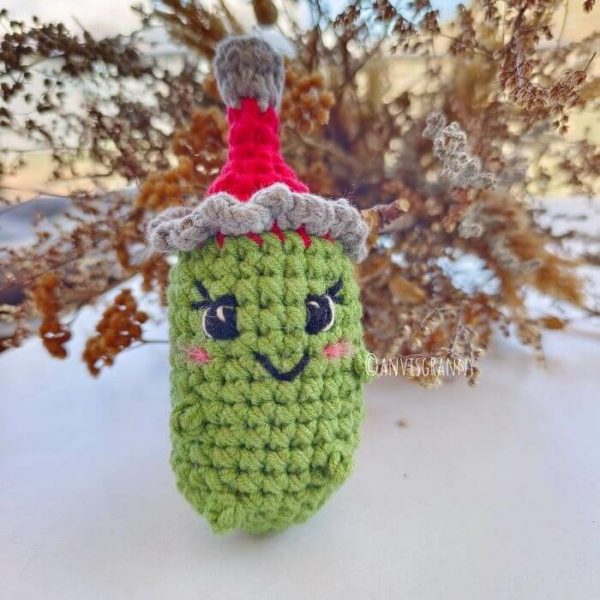 Free Crochet Christmas Pickle Pattern - No-sew Ornament